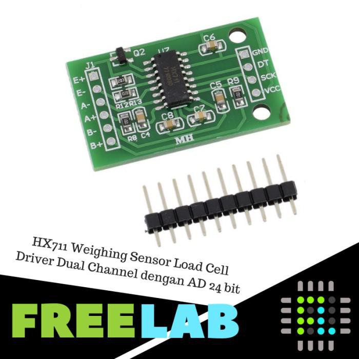 Jual HX711 Weighing Sensor Load Cell Driver Dual Channel dengan AD 24 ...