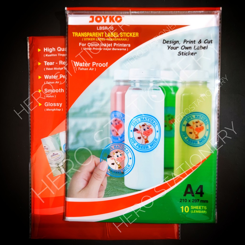 Jual Stiker label transparan joyko transparent label sticker LBSR-10 ...