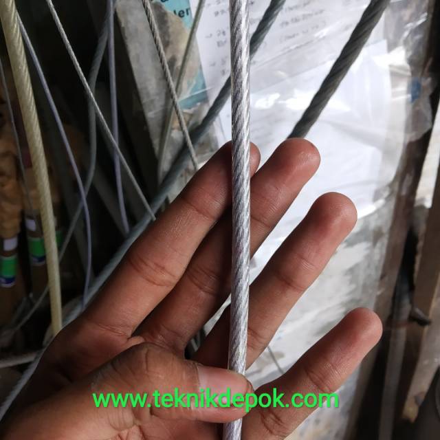 Jual Tali Sling Kawat Seling 6 mm lapis Selang Tali Besi Ulir 1 Meter ...