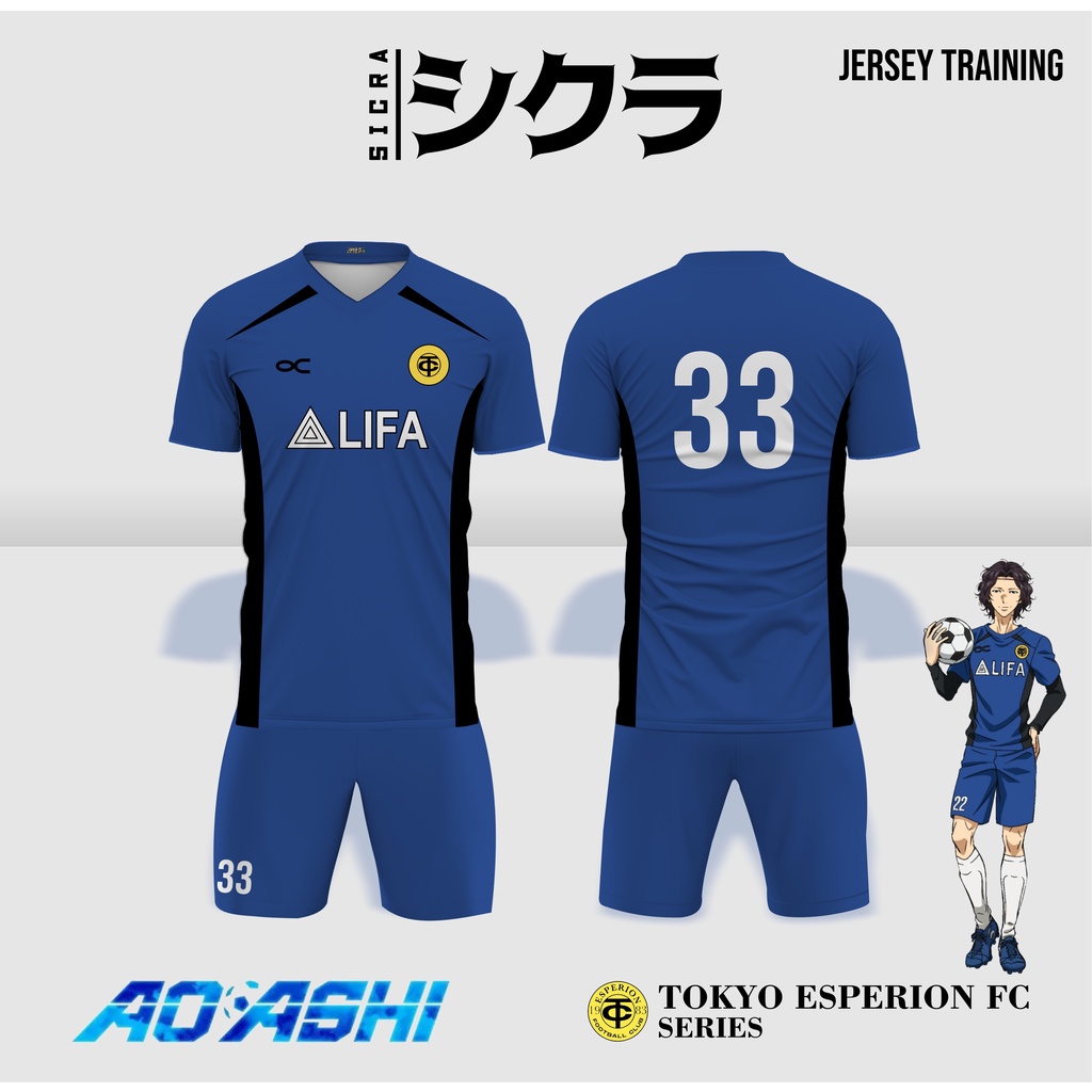 Jual Jersey Anime Tokyo Esperion FC, Jersey Anime Ao Ashi Cosplay ...