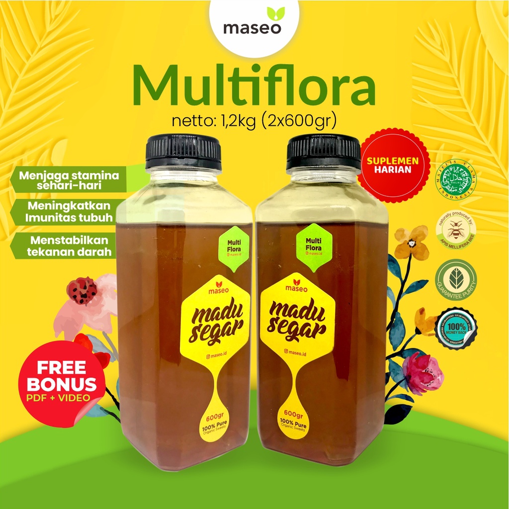 Jual PAKET HEMAT Madu Multiflora Maseo 1,2KG | Madu Asli Madu Murni ...