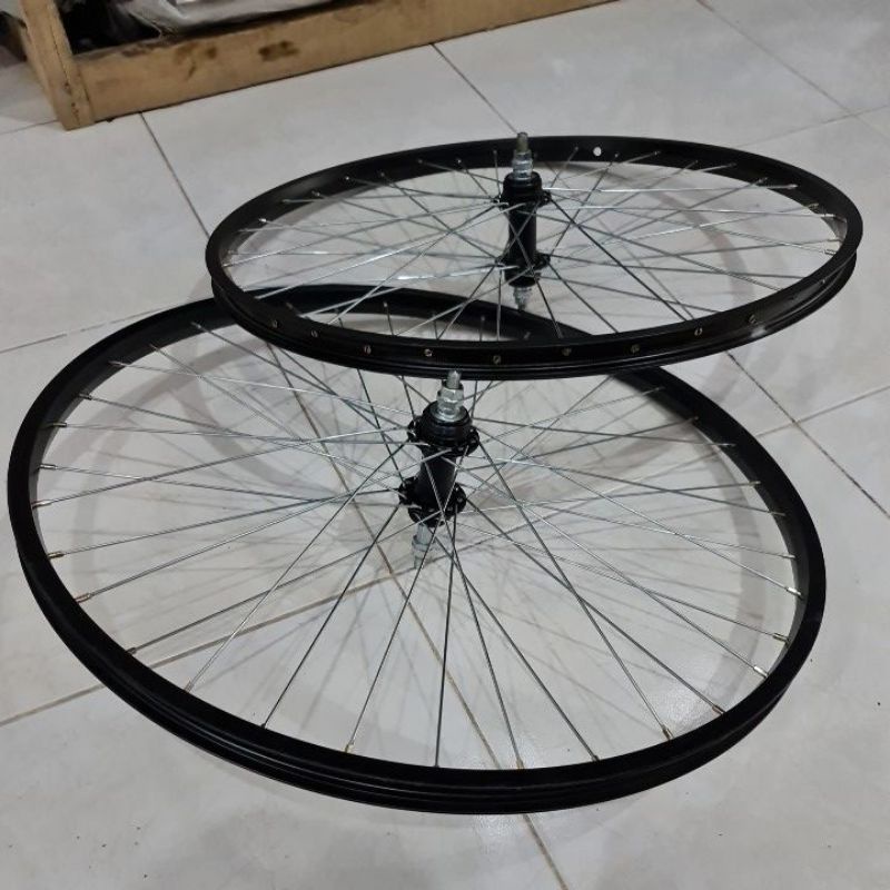 Jual PELEG / VELG SEPEDA 24 atau 26 atau BALAP ALUMUNIUM SILVER / HITAM ...