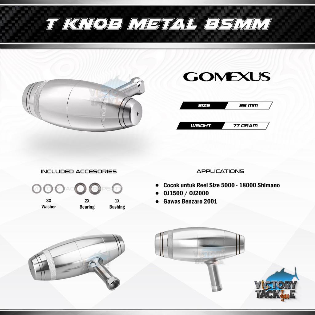 Jual REEL HANDLE KNOB GOMEXUS GOMEXUS METAL T BAR POWER KNOB 85 MM ...