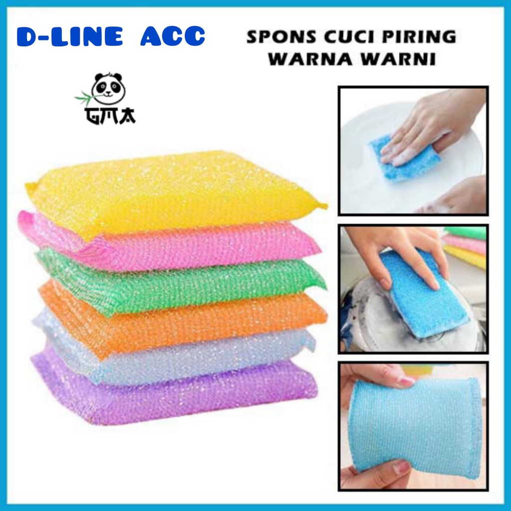 Jual Spon Tapas Bantal / Spons Cuci Piring Dapur Warna Warni | Shopee ...