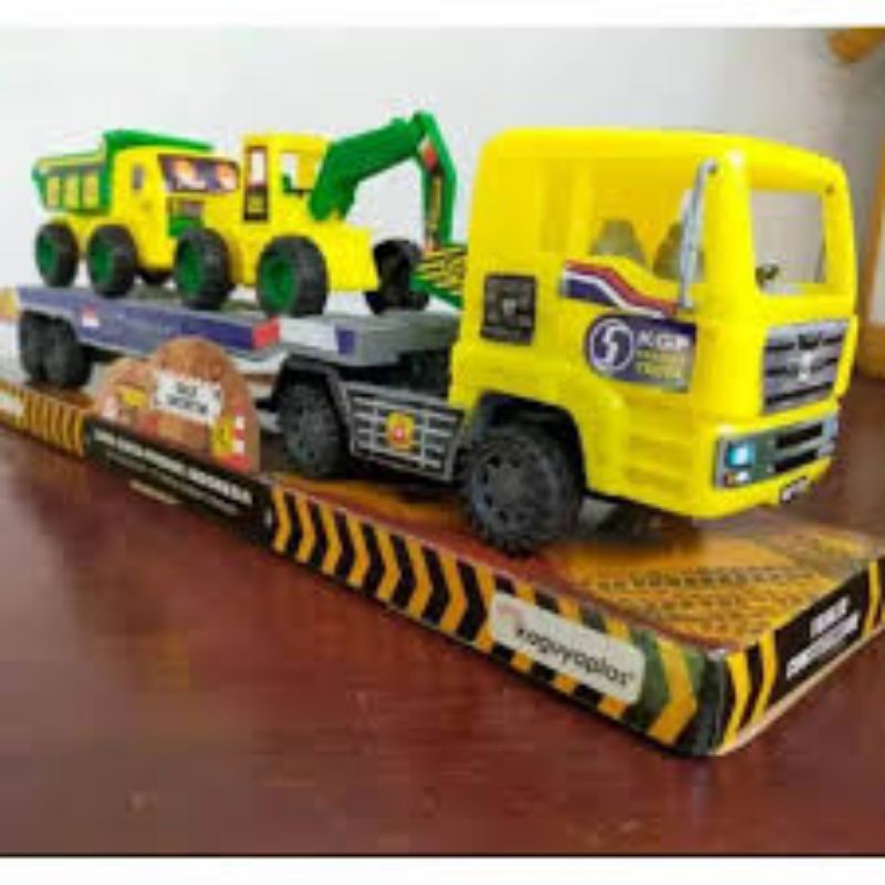 Jual KGP 138 MAINAN TRUCK TRAILER ANGKUT TANGKI BEGO HIJAU KUNING ...