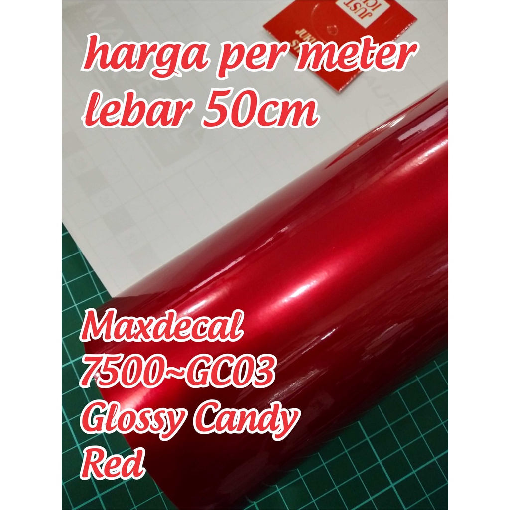 Jual Stiker - Skotlet Metalik Max decal Merah - Sticker Maxdecal Glossy ...