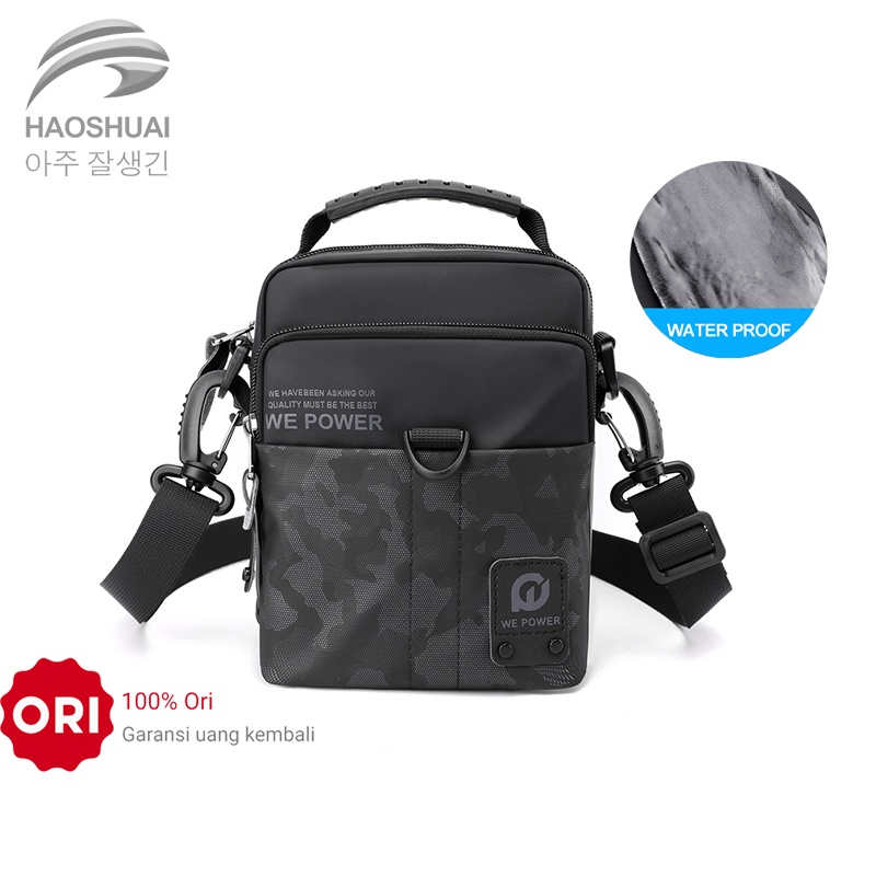 Jual Tas Selempang Pria HAOSHUAI 1781 Sling Bag Pria Waist Bag Pria Waterproof BAEOS | Shopee ...