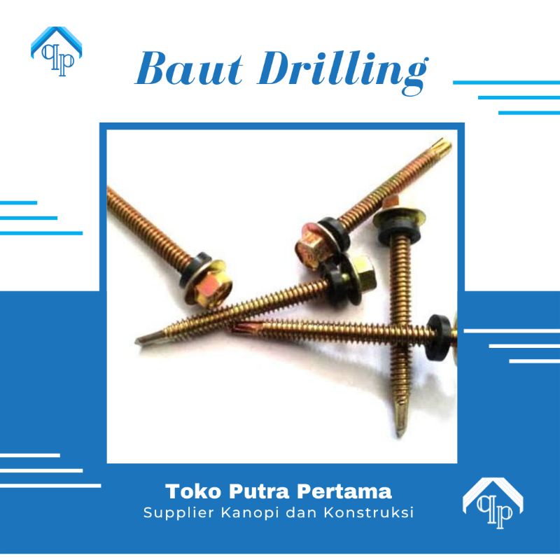 Jual Baut Drilling/ Roofing - Sekrup/ skrup roofing | Shopee Indonesia