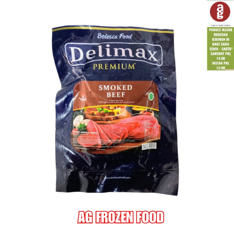 Jual DeliMax Smoke Beef isi 10 slice 200grm | Shopee Indonesia