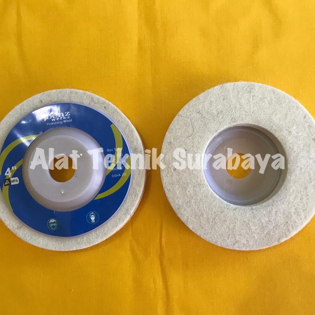 Jual GRINDING POLISHING WOOL BENZ WERKZ 4" INCH BENZWERKZ / BATU ...