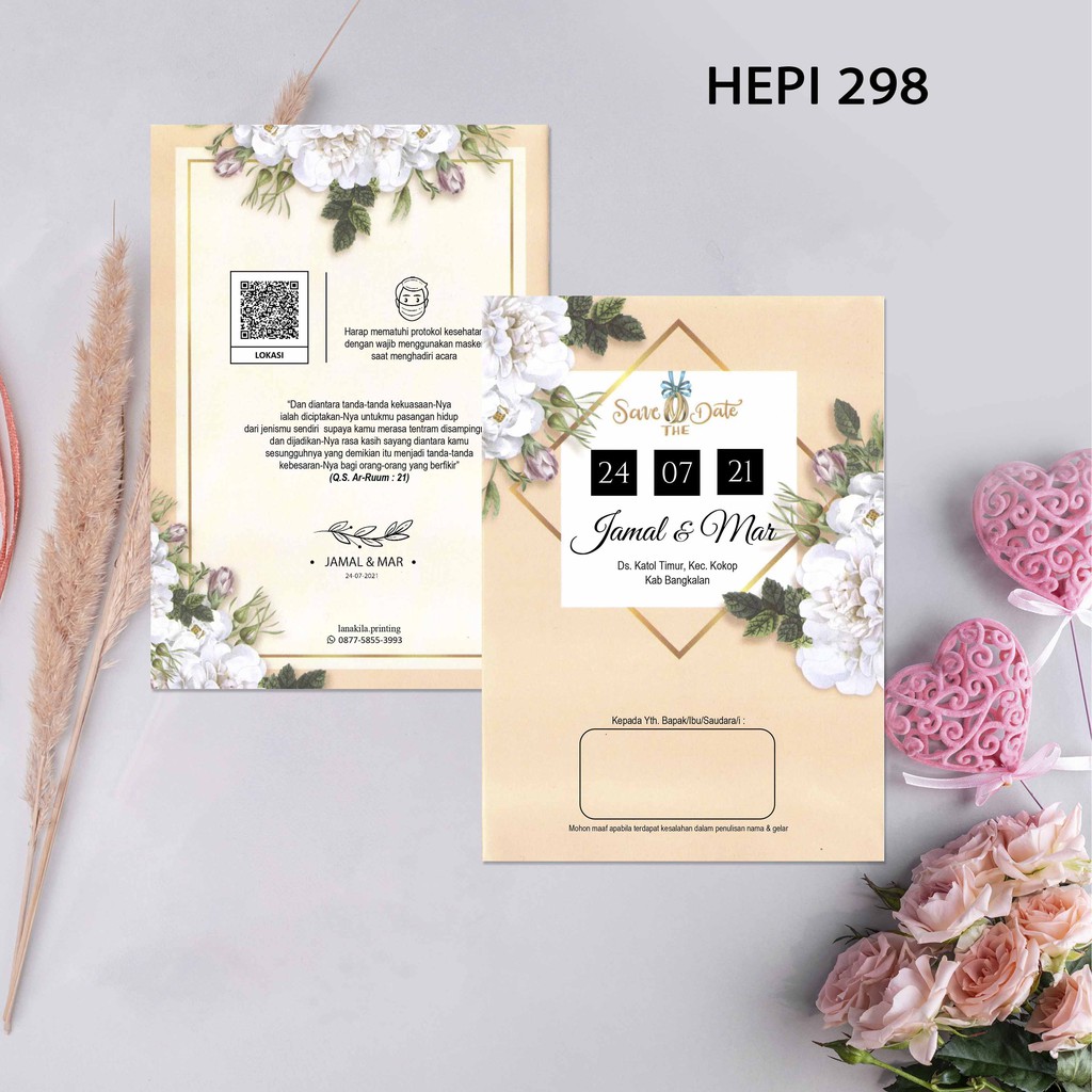 Jual Undangan Pernikahan Murah Hepi 298 | Shopee Indonesia
