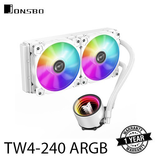 Jual JONSBO TW4-240 ARGB WHITE Shadow Liquid Cooling CPU AIO | Shopee ...
