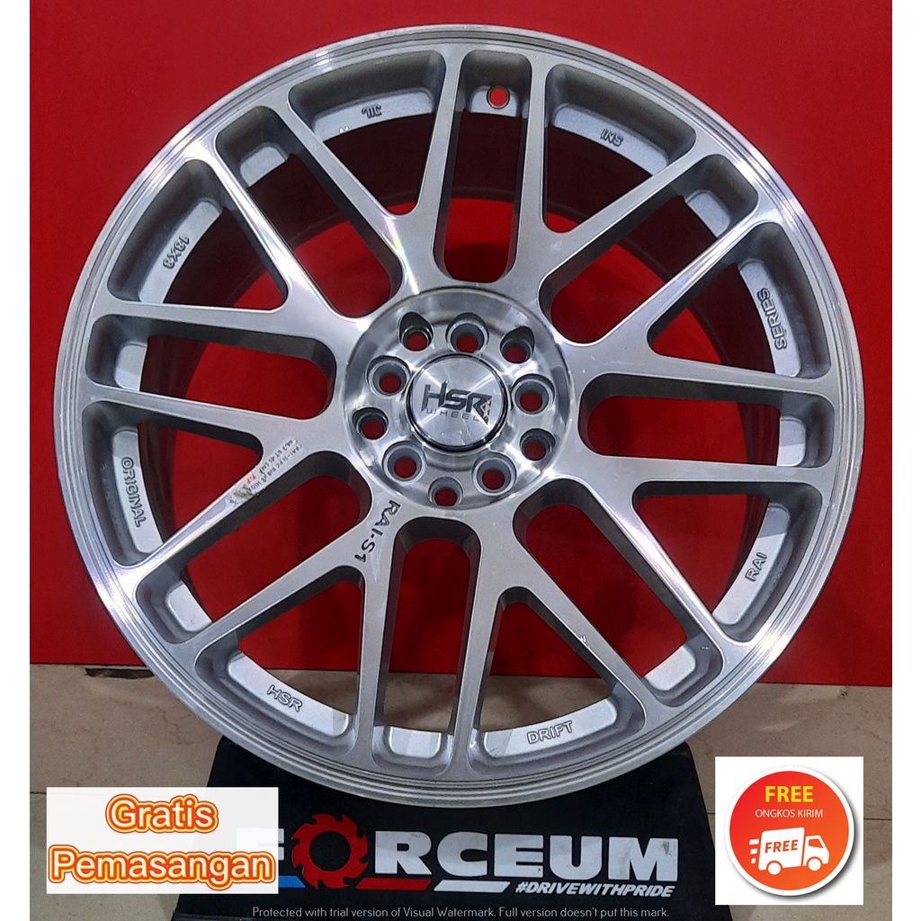 Jual Velg Mobil Racing 18x8 Lubang 5 Rata Body Warna Silver Polish Type ...
