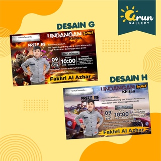 Jual STICKER UNDANGAN KHITAN ANAK TEMA FREE FIRE FF / UNDANGAN STICKER ...