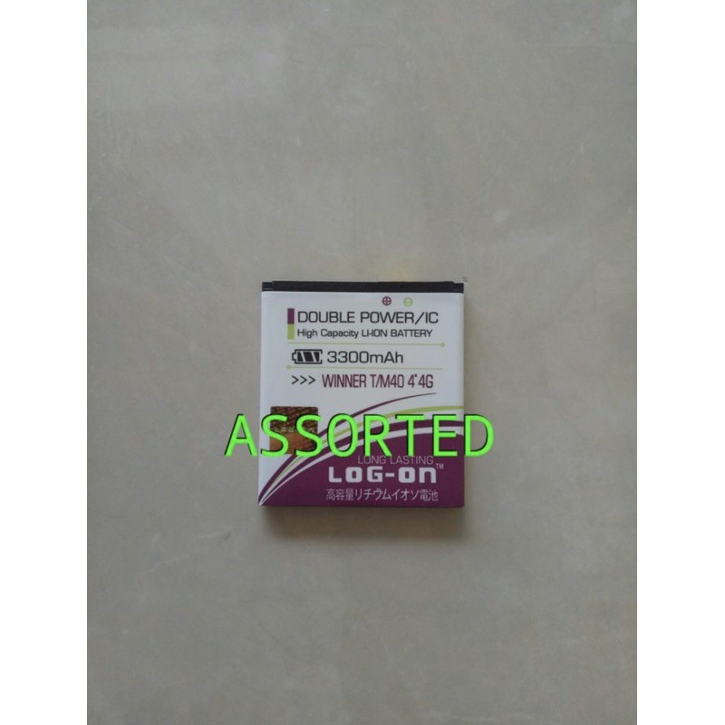 Jual BATERAI LOGON LOG ON DOUBLE POWER EVERCOSS WINNER T M40 4.4G | Shopee Indonesia