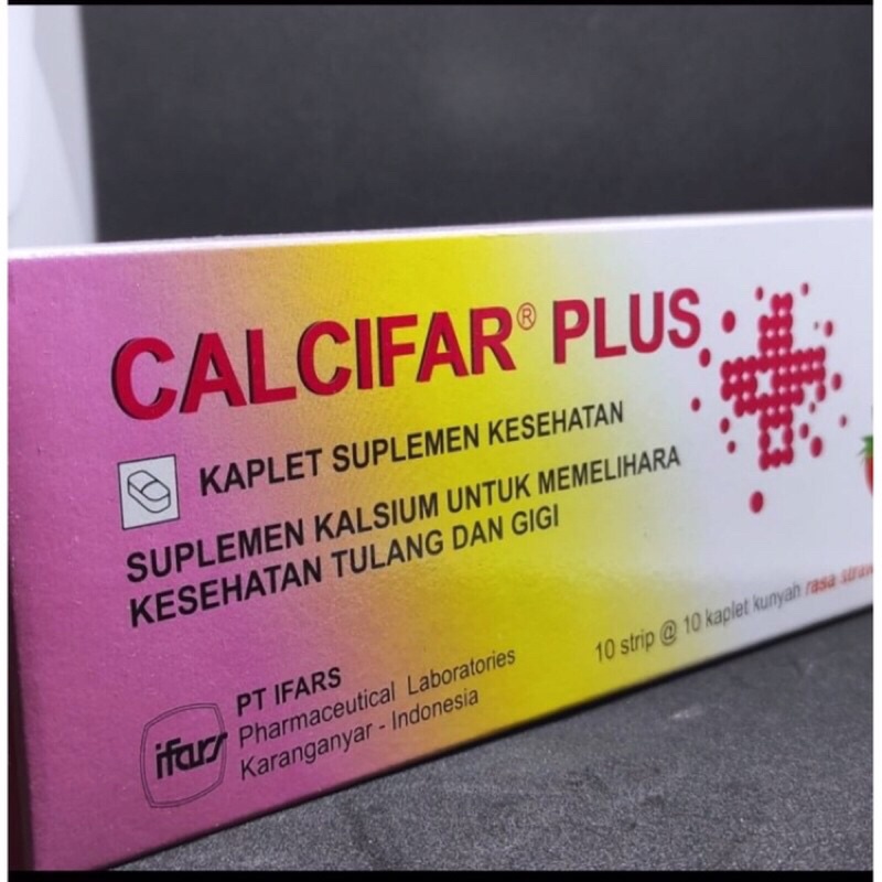 Jual Calcifar Plus Kaplet Kunyah - Suplemen Kalsium Untuk Memelihara ...