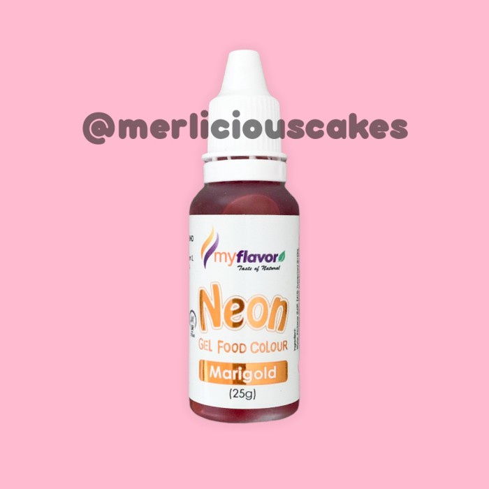 Jual Marigold Neon Gel My Flavor Food Color Food Colour Pewarna Makanan ...