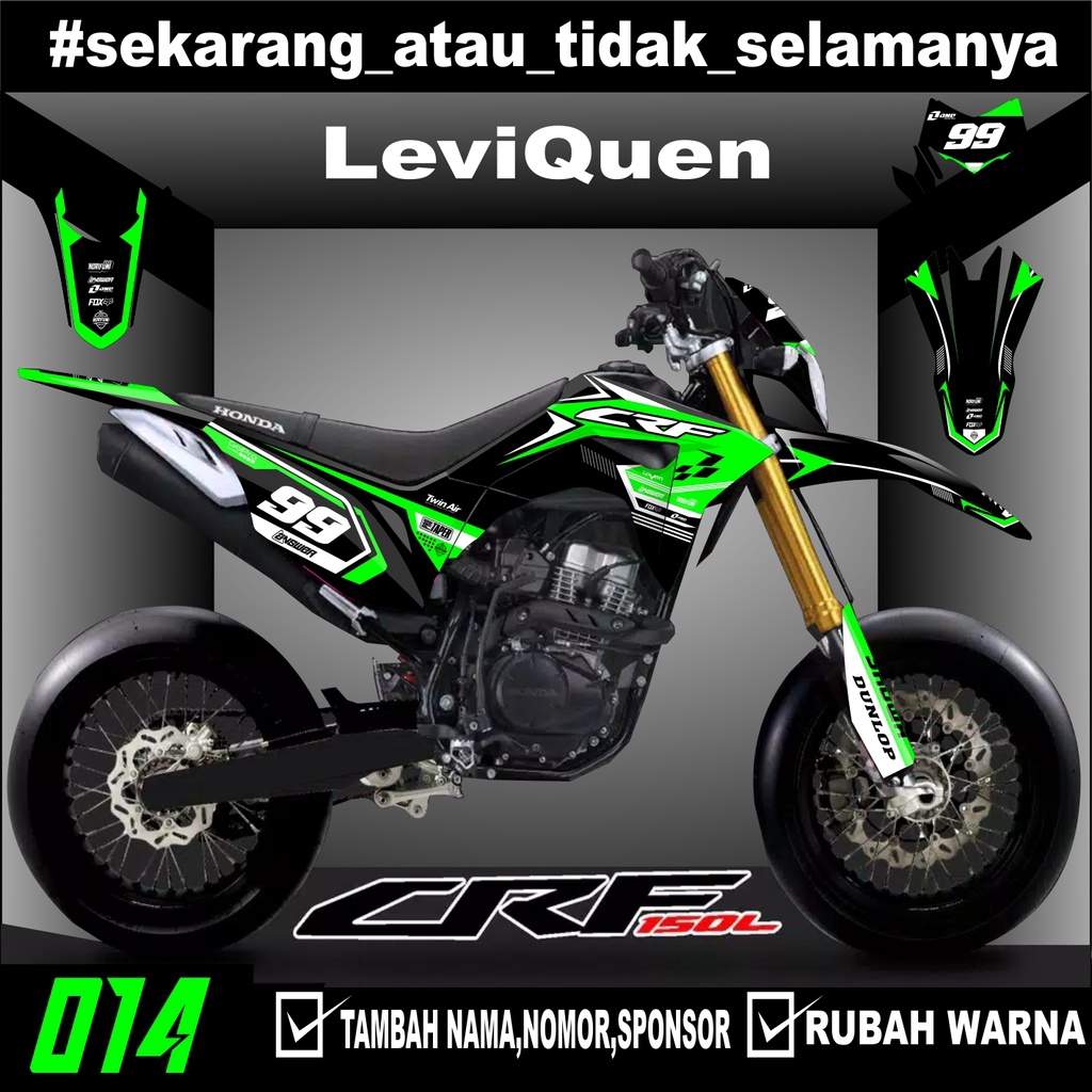 Jual Leviquen Sticker setiker stiker decal CRF 150 L- (014) minimalis Fullbody-Dekal stiker CRF ...