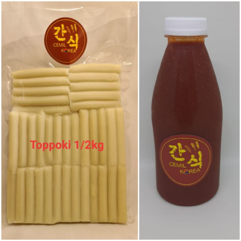 Jual Toppoki/Topokki/Topoki/Tteokbokki 500gr dan Saus khas korea 350ml ...