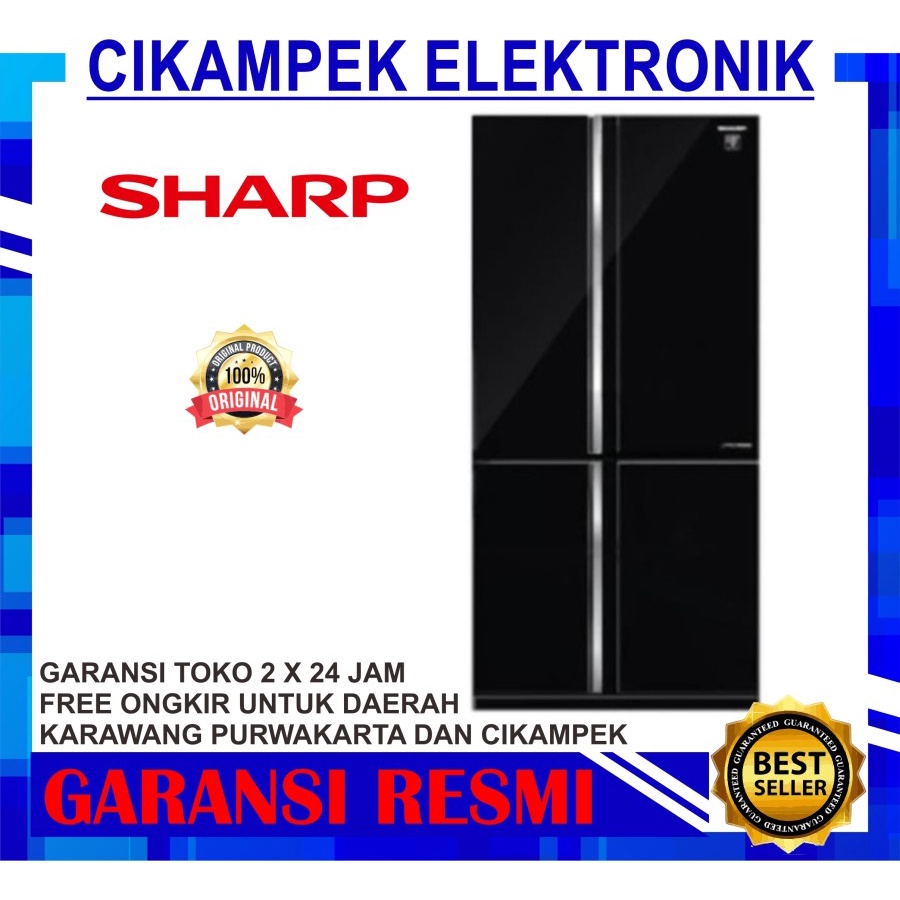 Jual KULKAS SHARP SJ-IF51PG-BK LEMARI ES 4 PINTU SIDE BY SIDE SJ IF 51 ...