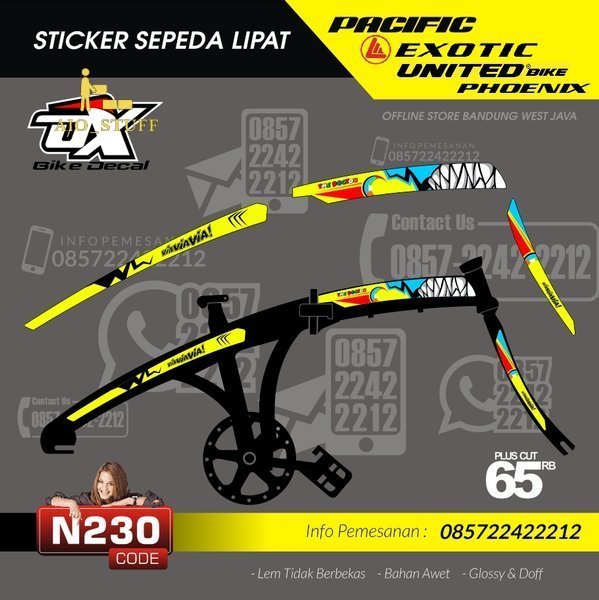 Jual Stiker Sepeda Lipat PACIFIC EXOTIC UNITED ODESSY PHOENIX Sticker ...