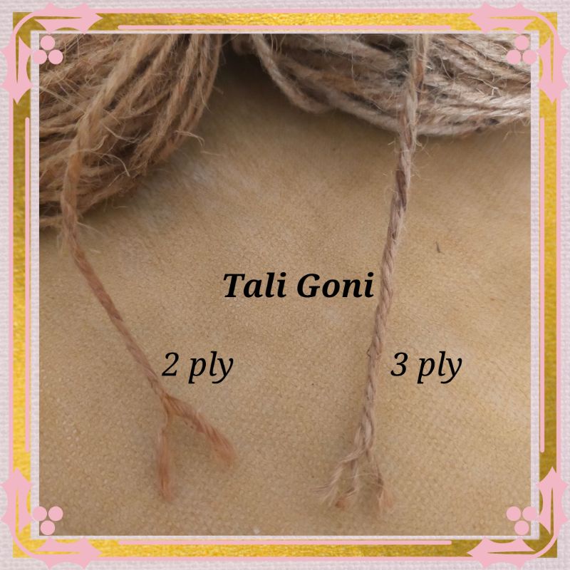 Jual Murah! Tali goni benang goni 2 ply (2mm) 3ply (3mm) - ecer meteran ...