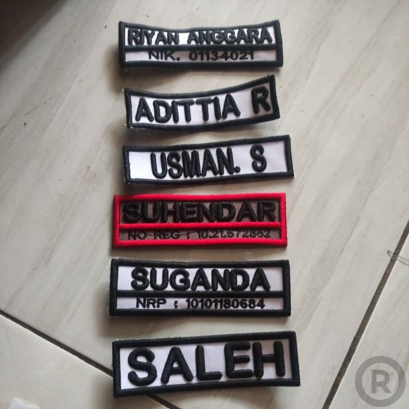 Jual Bordir Nama Timbul , bisa COD Bordir Nama Custom | Shopee Indonesia