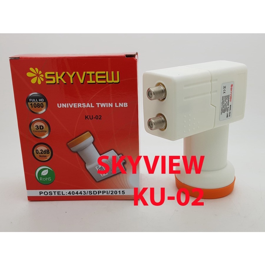Jual KU-02 LNB dual output Ku Band Skyview Noise 0.2 DB (Offset ...