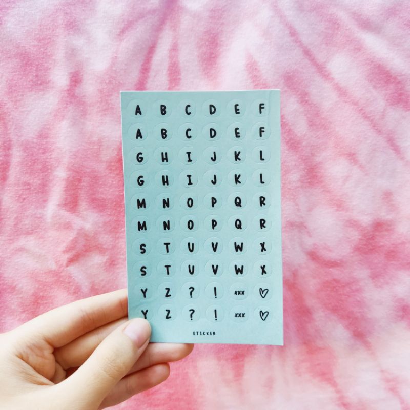 Jual Sticker Alphabet Number Candy Pastel Alfabet Huruf Letters Angka ...