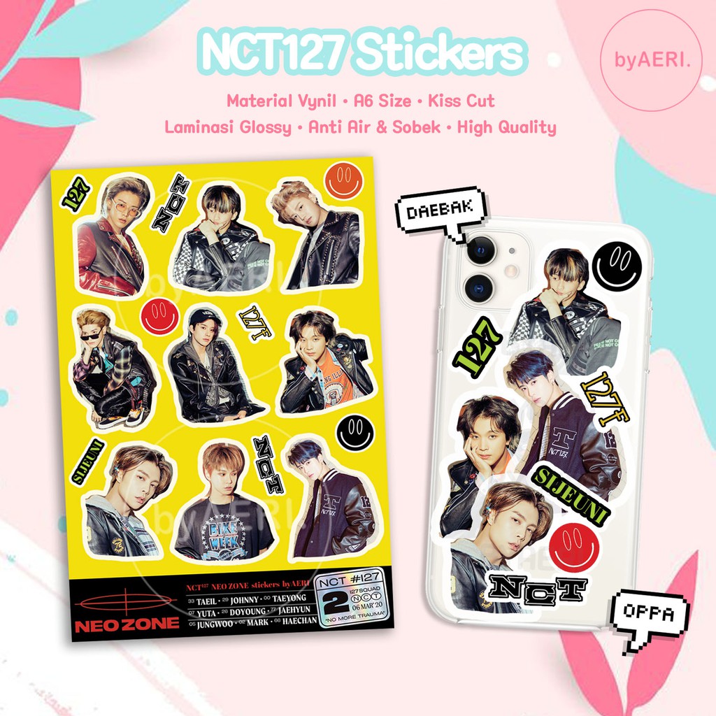 Jual N.C.T 127 STICKER KISS CUT (NEO ZONE STIKER SET | STICKER TEMPEL ...