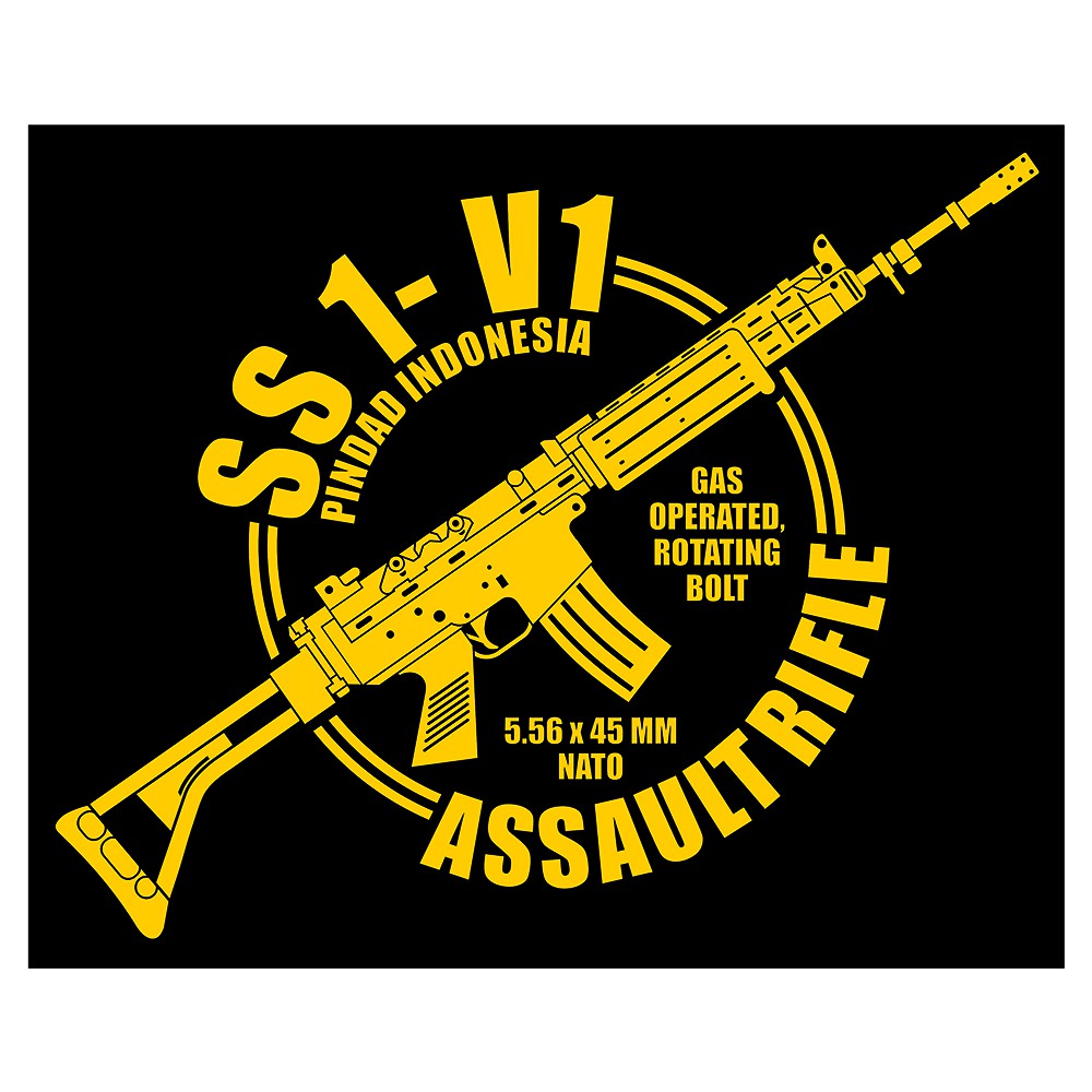 Jual SS1 Pindad series 1 Double Lines Cutting Sticker | Shopee Indonesia