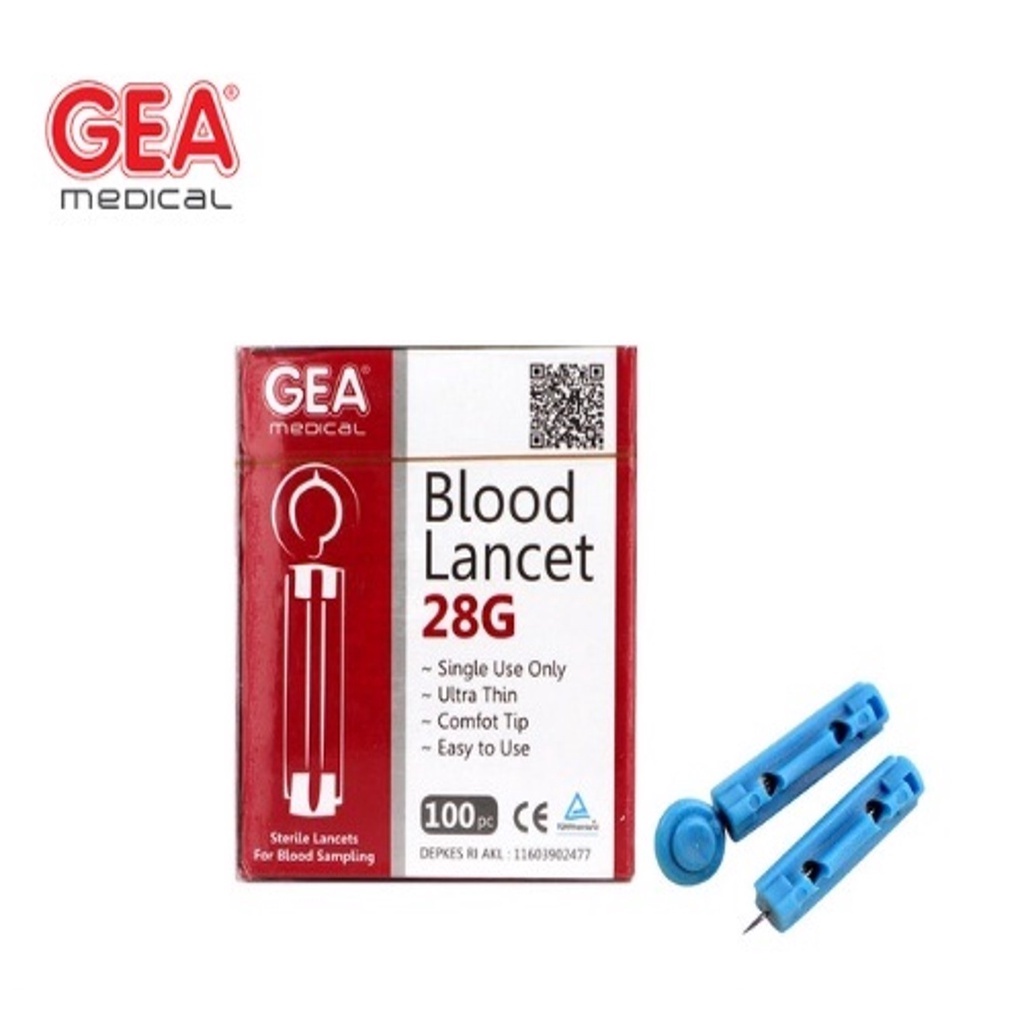 Jual Blood Lancet 28G Isi 100 Jarum Pengambil Darah / Blood Lancet 28G ...