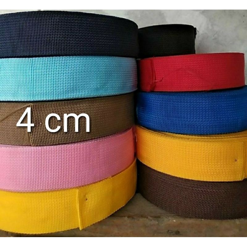 Jual Tali webbing PP lebar 4 cm per meter | Shopee Indonesia