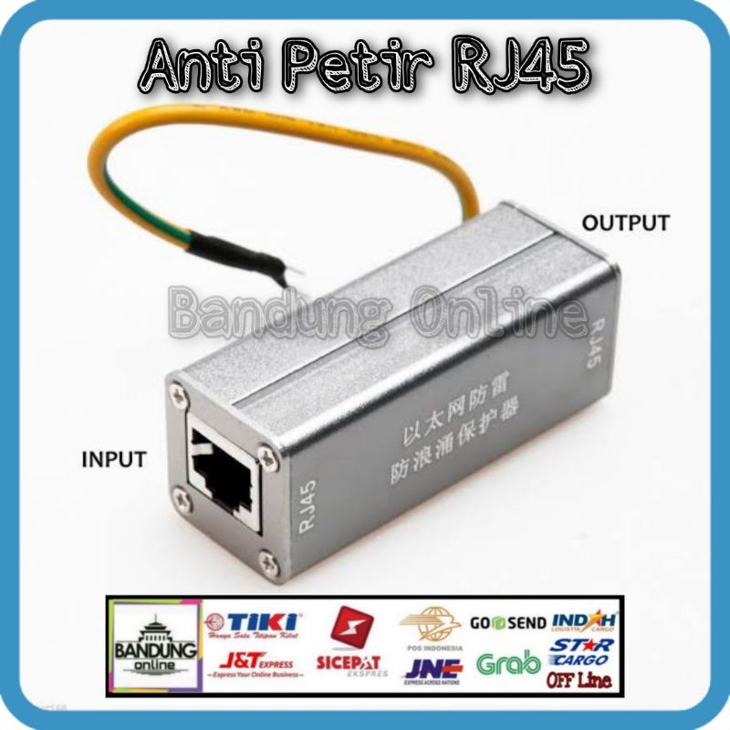 Jual Lightning Arrester Surge Protector RJ45 With Ground - Anti Petir ...