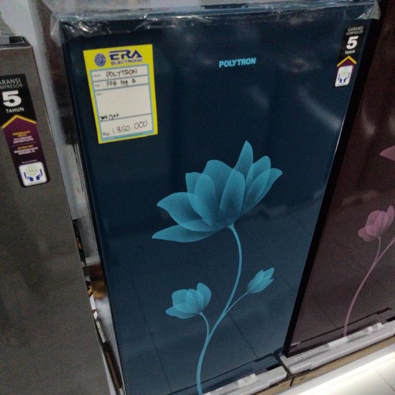Jual Polytron Belleza PRB 179 Kulkas 170 liter 1 Pintu Merah Rak Kaca ...
