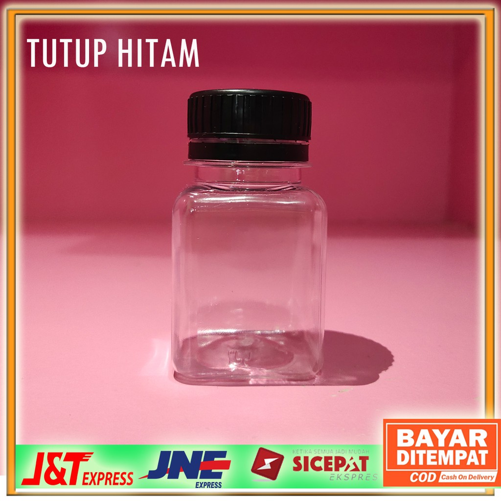 Jual Botol Kapsul isi 30 Ukuran 60ml Bening Kotak Minisquare | Shopee ...