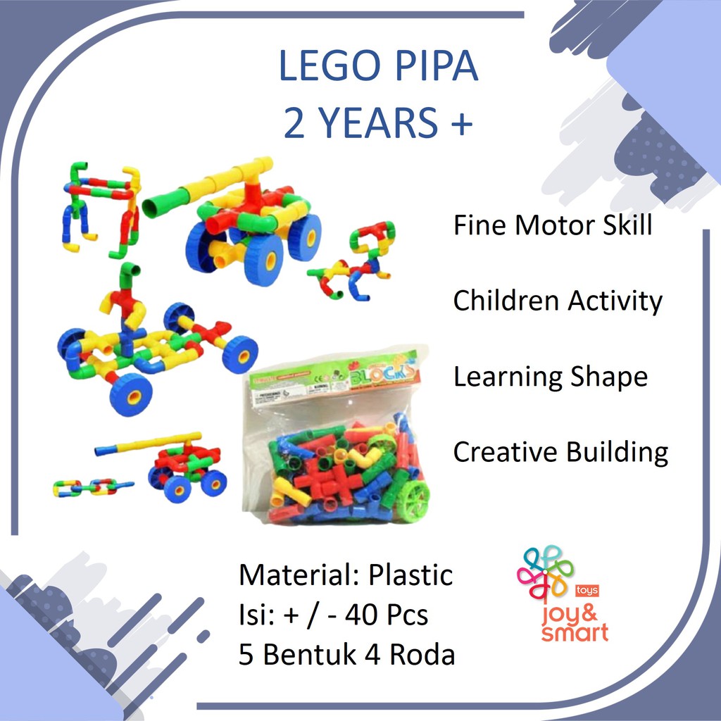 Jual JOY SMART TOYS LEGO PIPA MAINAN ANAK ALAT PERAGA EDUKASI SHAPES ...