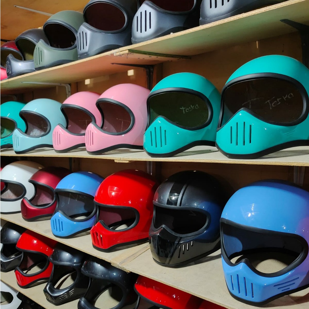 Jual Helm Custom Helm Cakil M30 Full Face Custom Simpson Bandit Retro ...