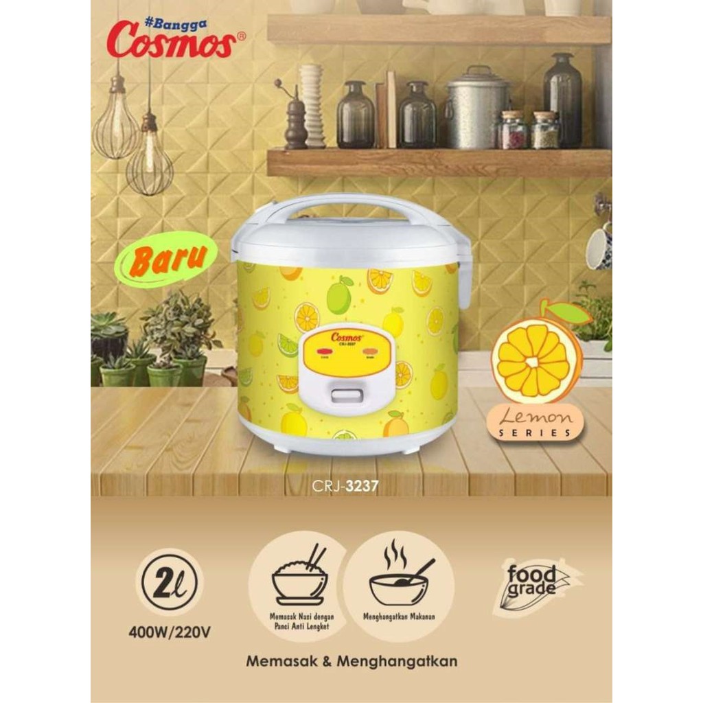 Jual Rice Cooker/Magic Com Cosmos CRJ-3237 Kapasitas 2 Liter Garansi ...