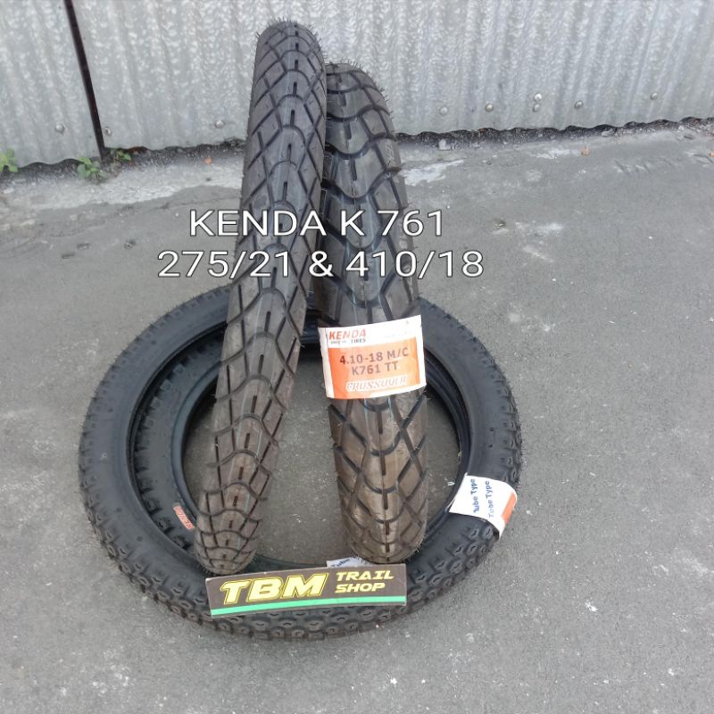 Jual BAN KENDA K761 DUAL PURPOSE 275/21 + 410/18 KLX CRF WR TS | Shopee Indonesia