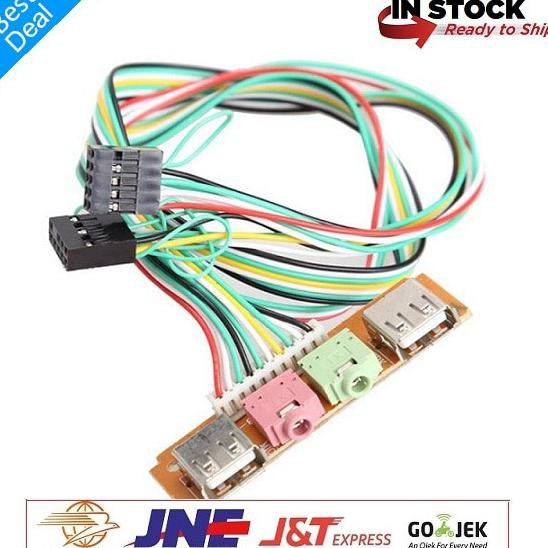 Jual Wow Usb Front Panel - Audio Jack Output Pc 3.5Mm Headset Mic ...