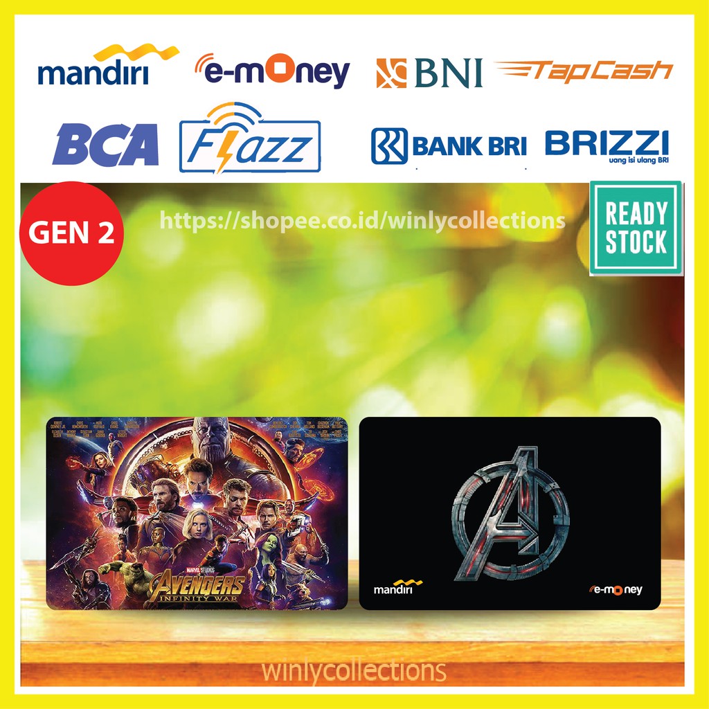 Jual KARTU EMONEY ETOLL SUPERHERO INFINITY WARS FLAZZ BCA GEN 2 MANDIRI ...