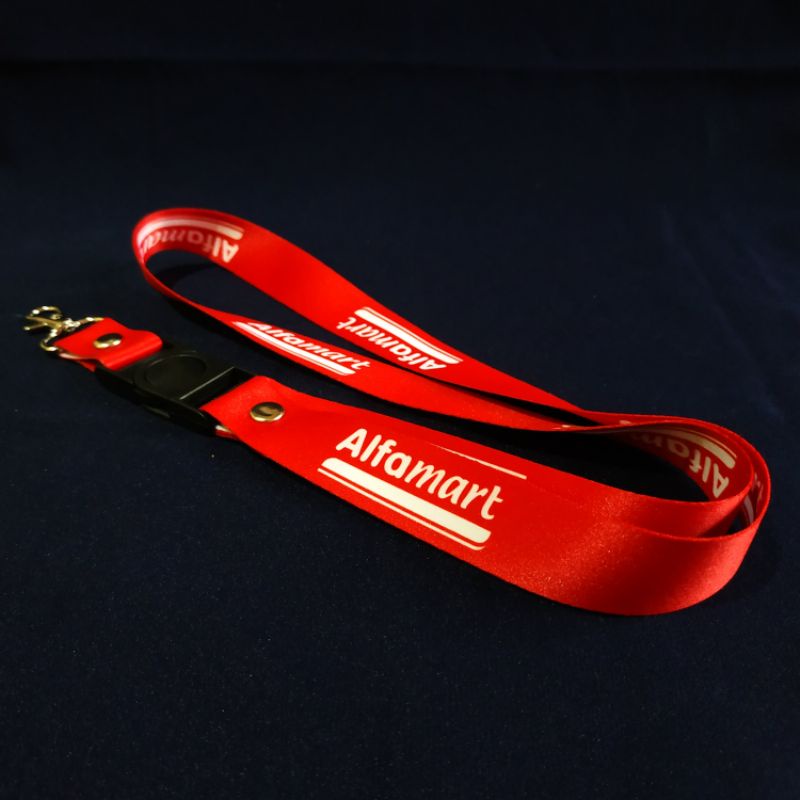 Jual Tali lanyard Alfamart Biasa satuan custom idcard id card | Shopee ...