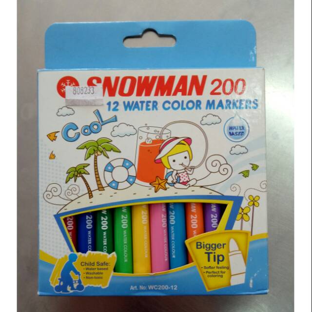 Jual Snowman 200 / 12 water color markers (water-based) | Shopee Indonesia