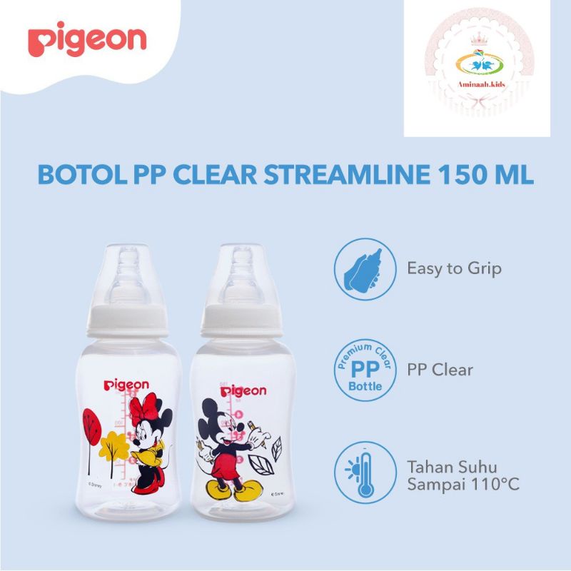 Jual PIGEON BOTOL PP CLEAR STREAMLINE 150 ML | Shopee Indonesia