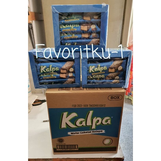 Jual KALPA Wafer Cokelat Kelapa by Mayora 24 gr. 1 Box Isi 12 Pcs ...