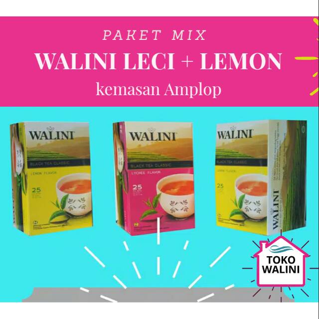 Jual Teh Walini Lemon + Walini Leci ( Paket Mix 6 Dus) | Shopee Indonesia