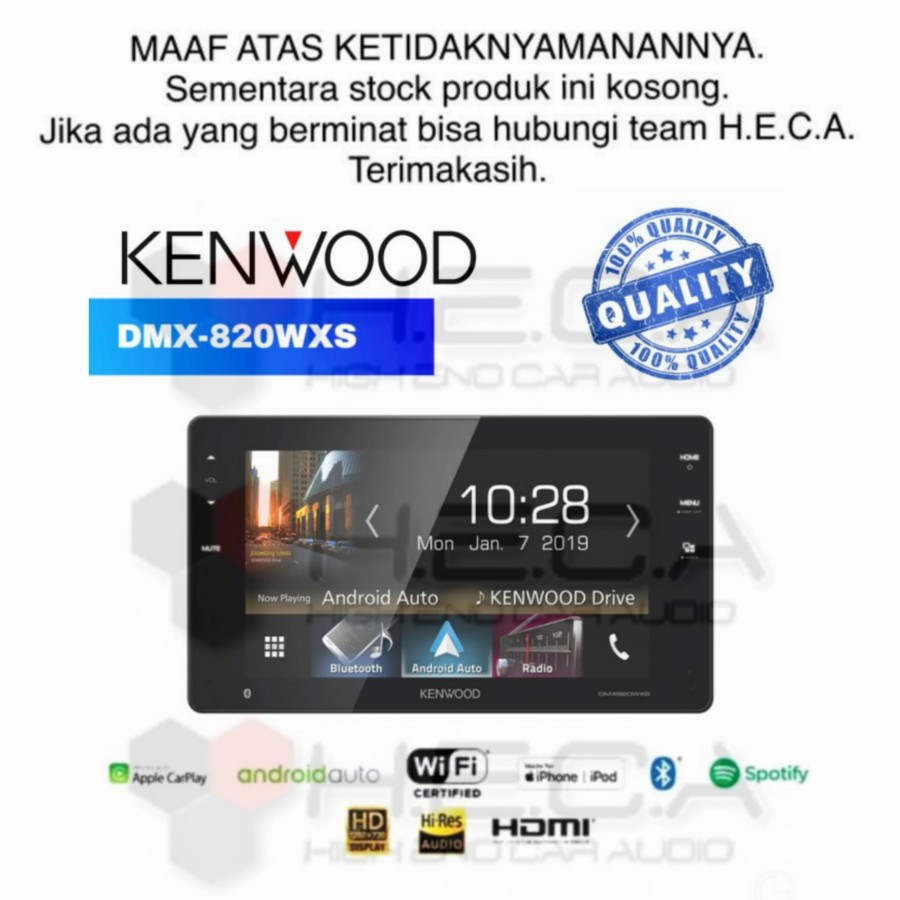 Jual Kenwood DMX-820WXS Head Unit Double Din HU Tape Audio Mobil DMX820WXS | Shopee Indonesia
