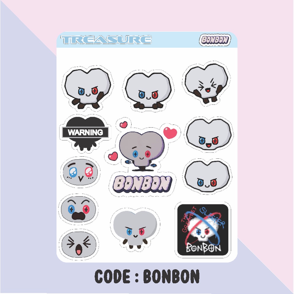 Jual STICKER TREASURE TRUZ CHILLY ROMY YOCHI MATETSU BONBON HIKUN LAWOO ...