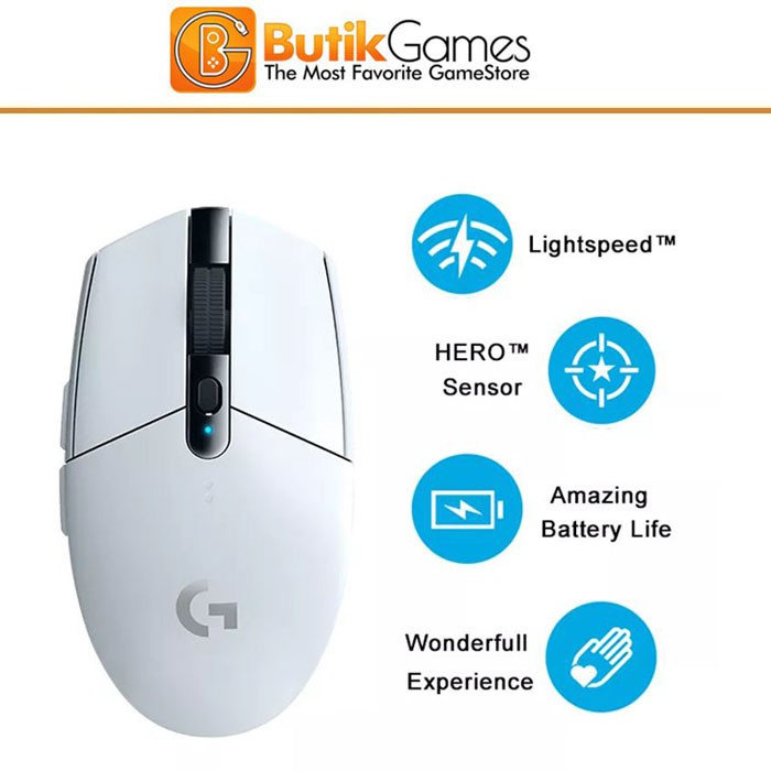 Jual Mouse Gaming Wireless Logitech G304 G 304 Lightspeed Light Speed ...